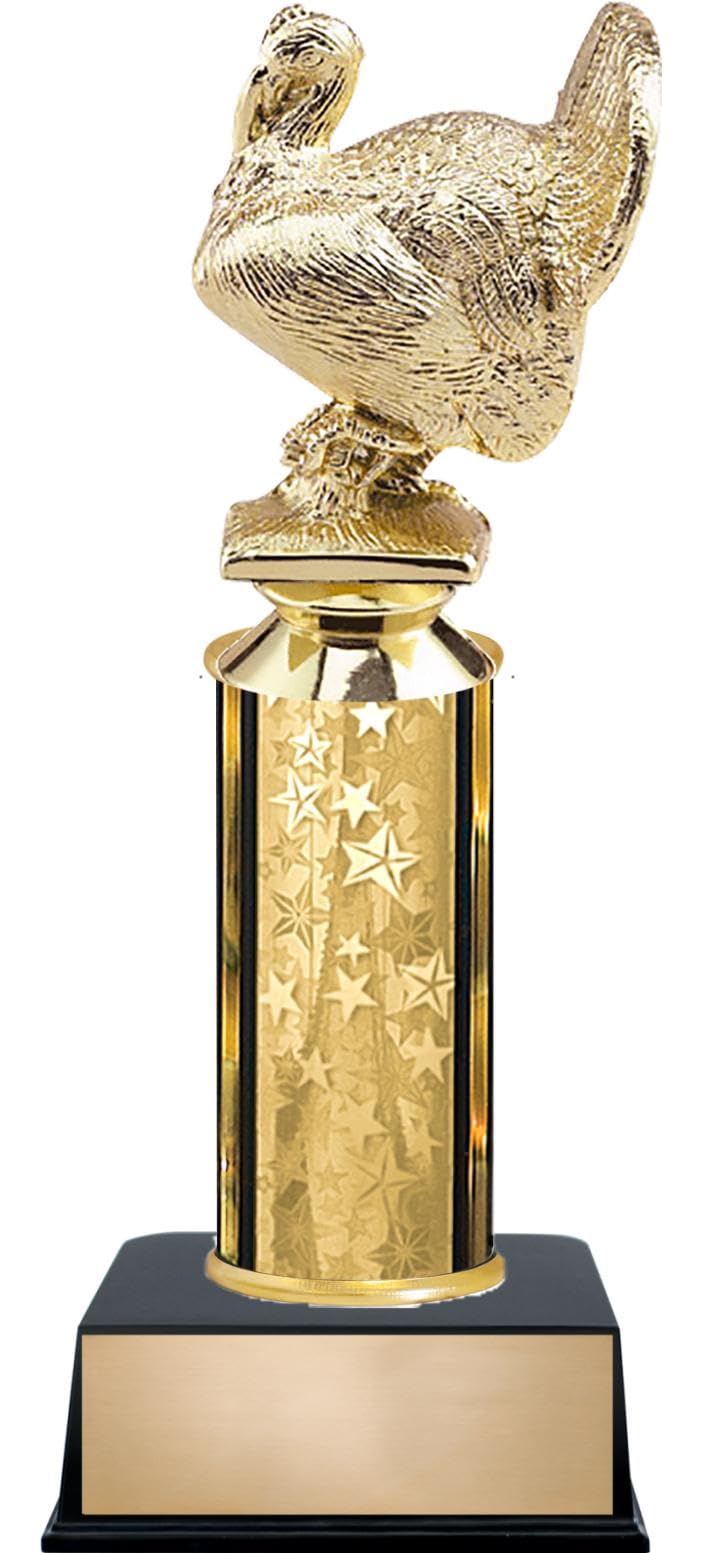 Amazon.com : Crown Awards Thanksgiving Turkey Bird Trophies, Gold Stars ...
