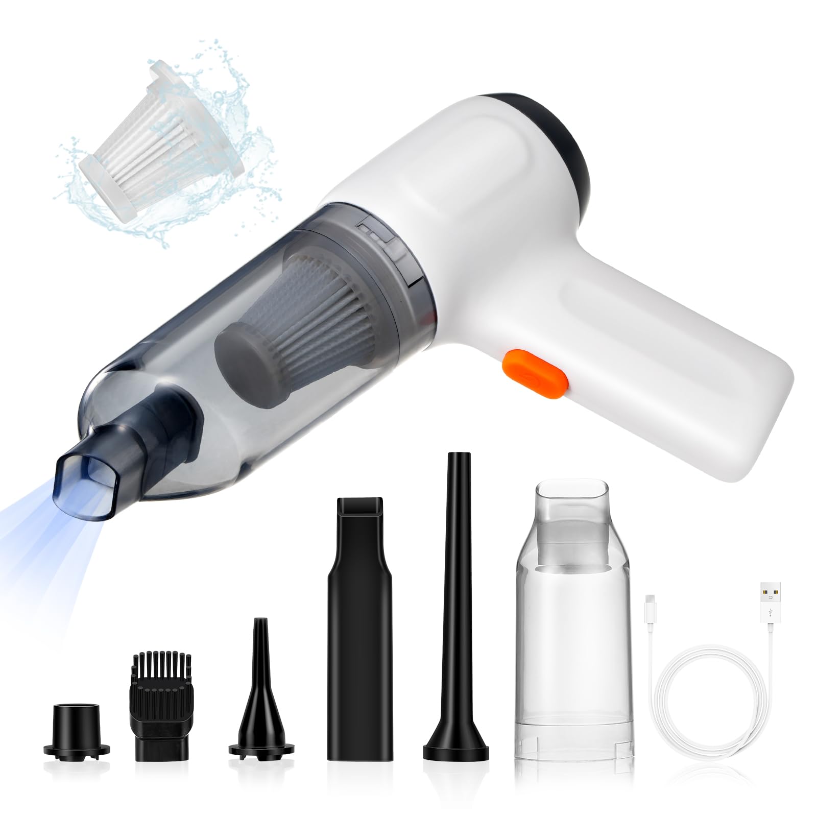 Amazon.com - Aumotop Handheld Vacuum Car Mini Vacuum Cleaner, 8000PA ...