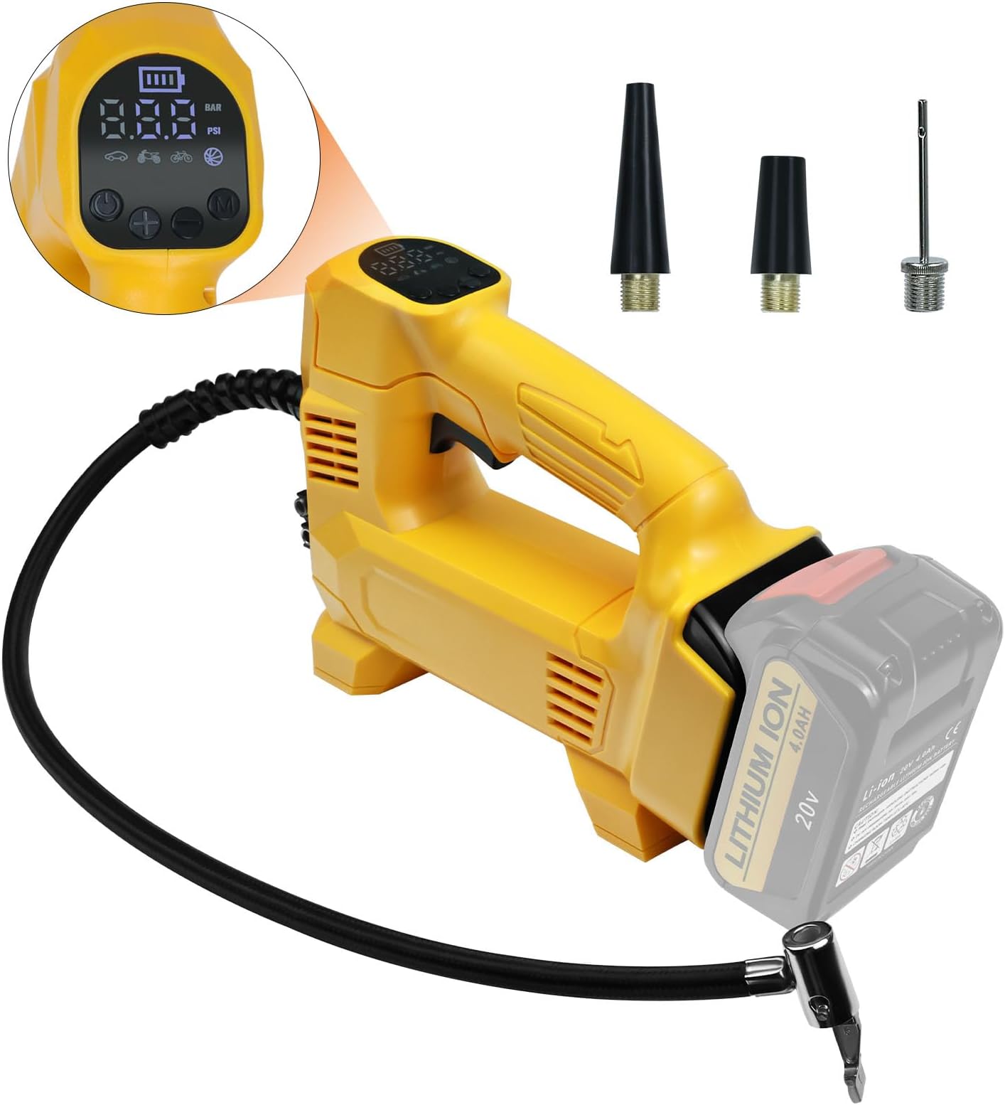 Compresseur d'air pour gonfleur de pneu compatible avec DeWalt 20 V Max ...