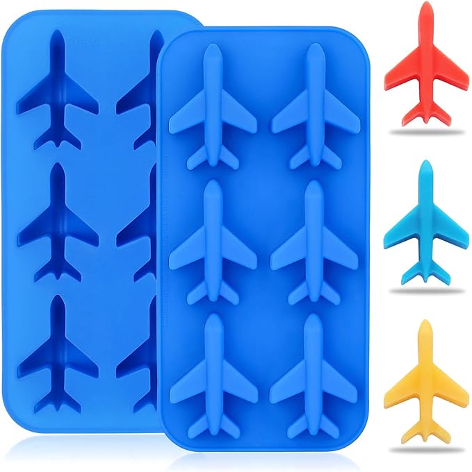 Amazon.com: Galivet 2Pcs 3D Airplane Chocolate Molds, Plane Aircraft ...