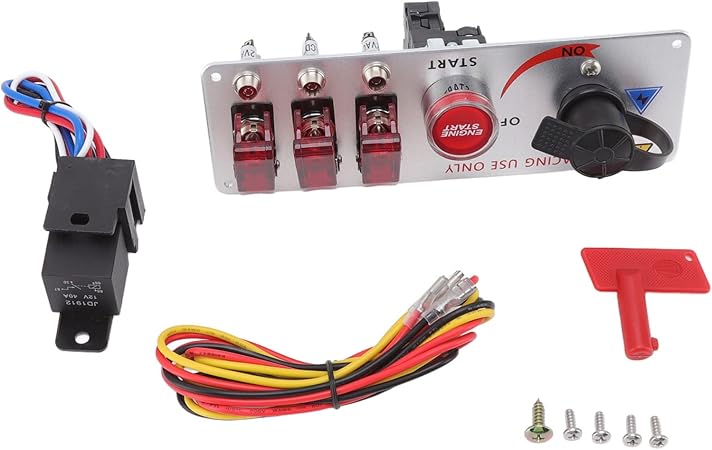 Amazon.com: DC 12V Ignition Switch Panel Auto Racing Car Ignition ...