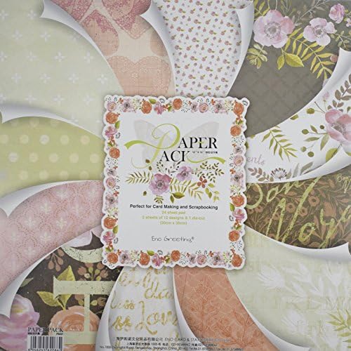 Asian Hobby Crafts Paper Pack 12" x12" : 24 patterned papers and 3 Die ...
