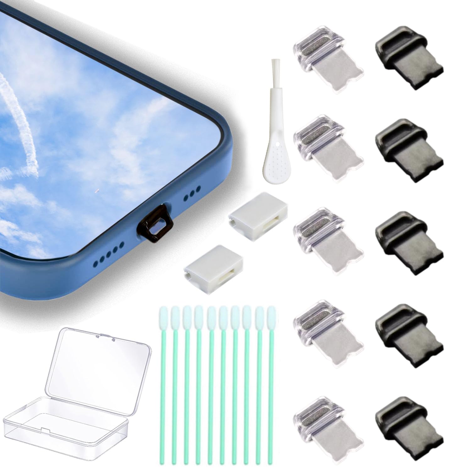 Amazon.com: 10 Packs of Easy to Grip Phone Dust Plugs, Lightning ...