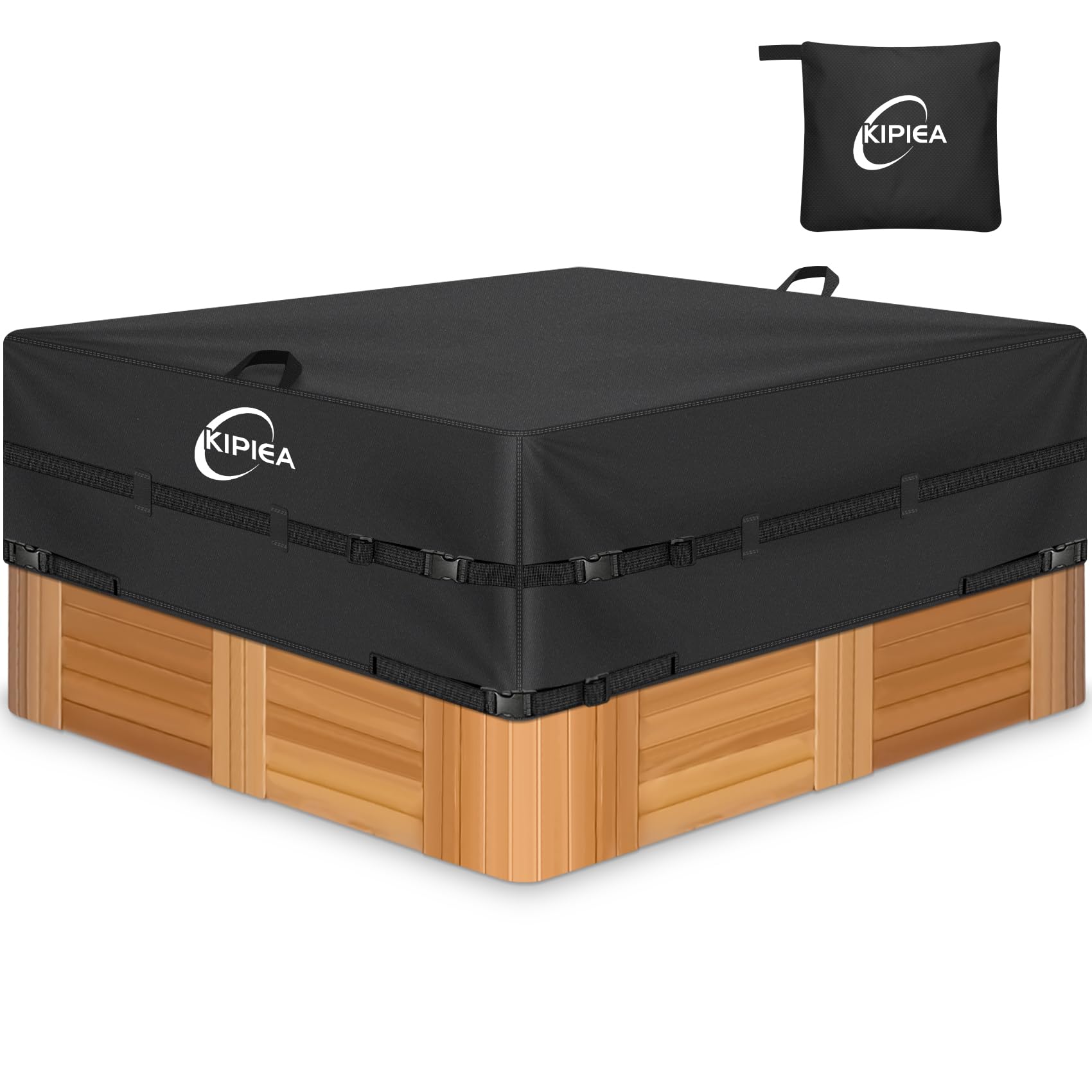 Amazon.com : Kipiea 600D Outdoor Waterproof Square Hot Tub Cover ...