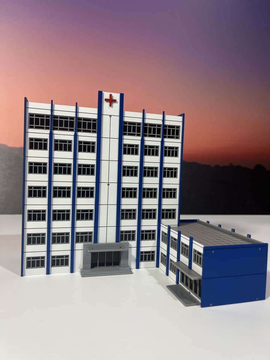 Amazon.com: N Scale Railway Train Scene Hospital Model with Annex ...