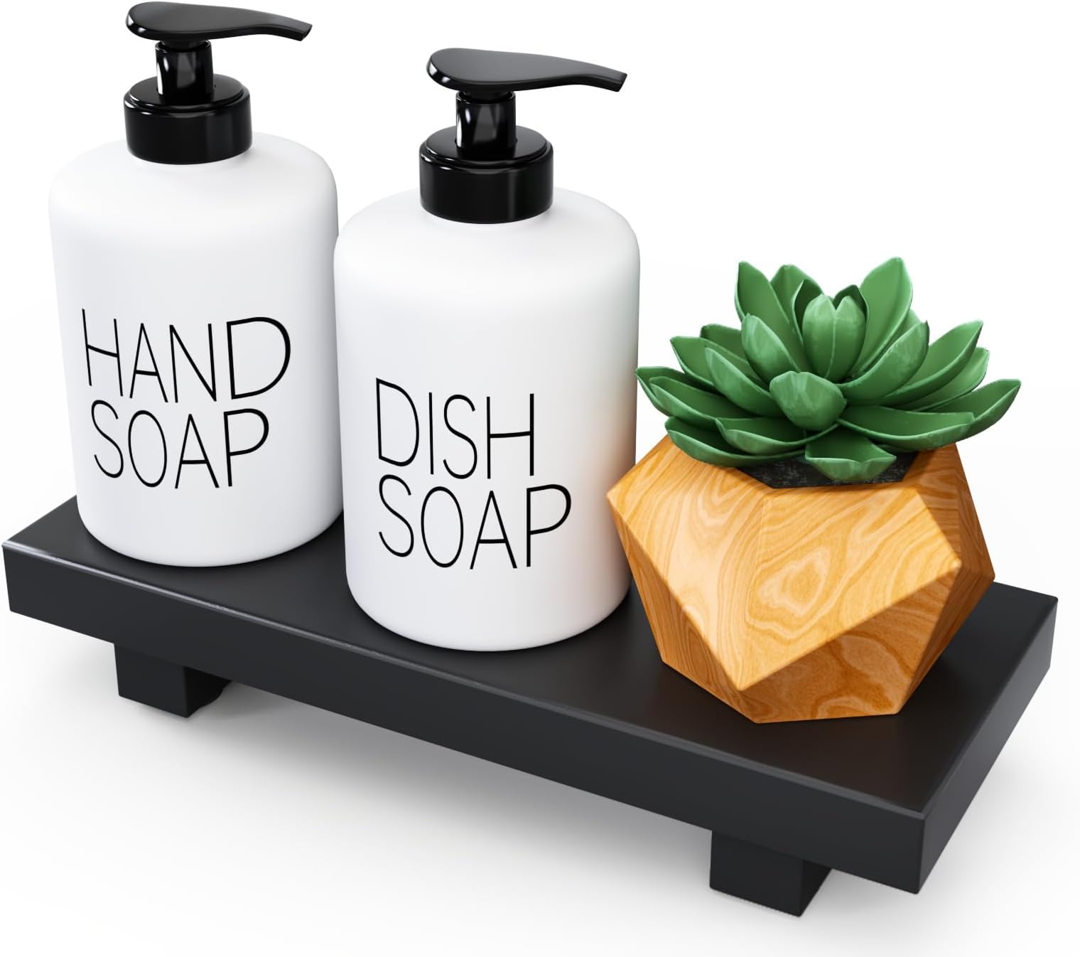 Amazon.com: 2 Pcs Wood Farmhouse Pedestal Stand Riser Wood Riser Soap ...