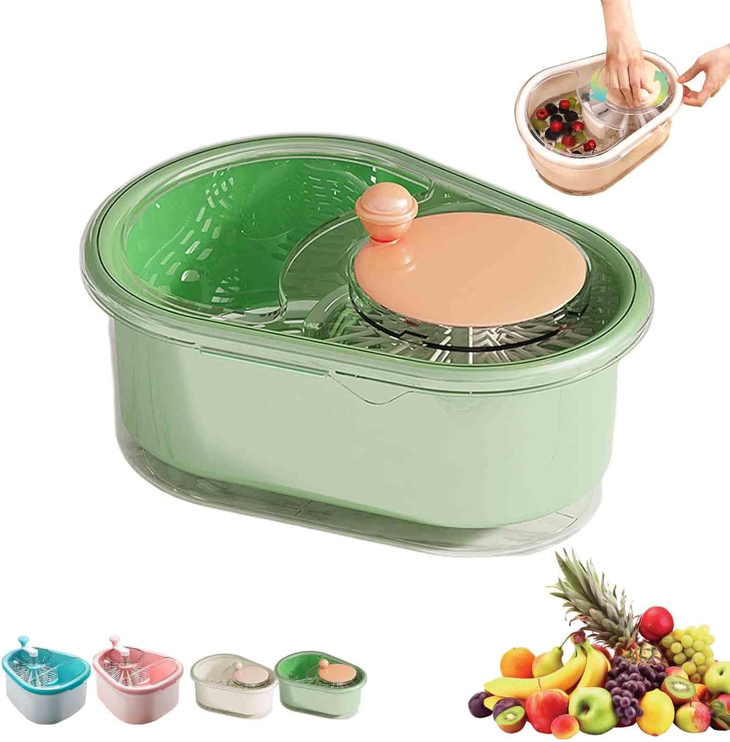 Amazon.com: Fruit Cleaner Spinner, Large Fruit Washer Spinner with ...