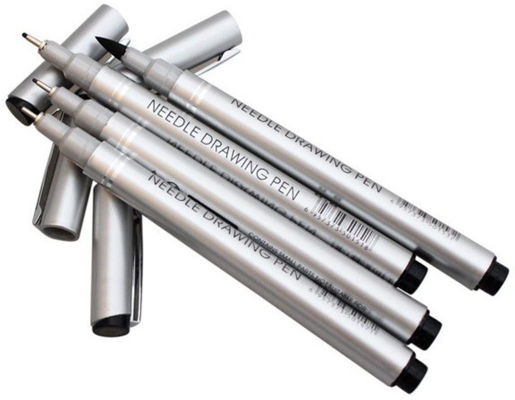 URBAN BOX 4 PC Black Micro-Pen Fineliner Ink Pens - Waterproof Archival ...