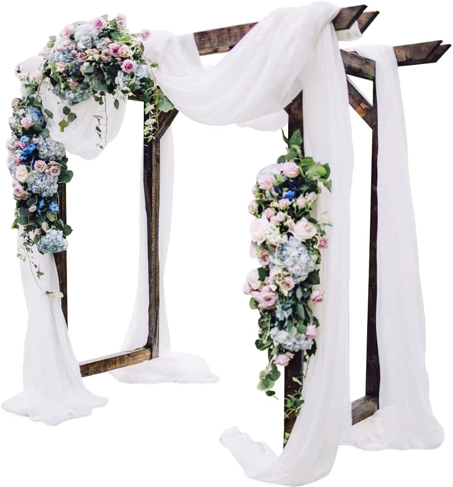 Amazon.com : Poeti 8.2FT Wooden Wedding Arch Stand Wood Arch Backdrop ...