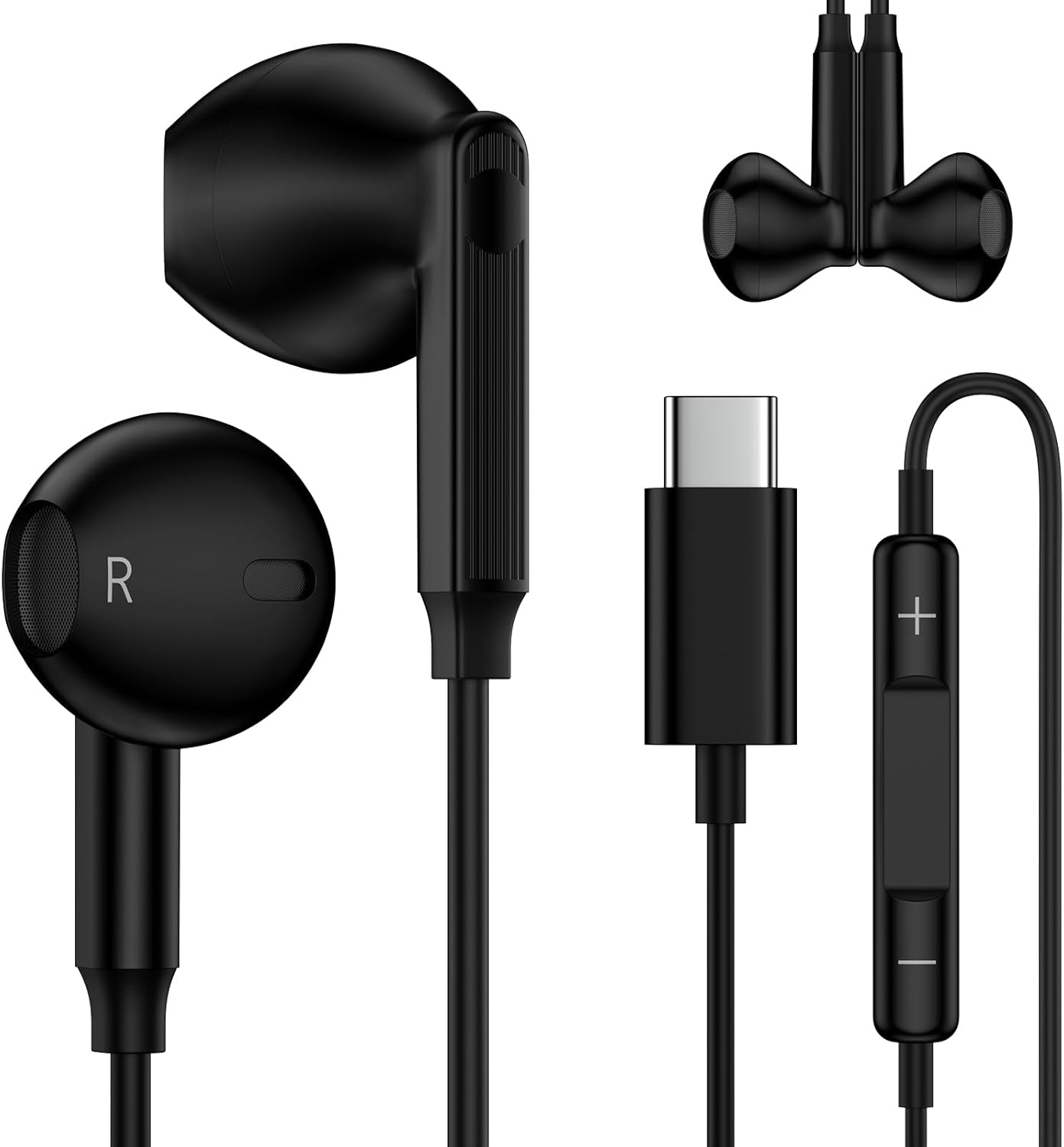 Amazon.com: Samsung S25 Ultra FE USB C Headphones Wired Earbuds for ...