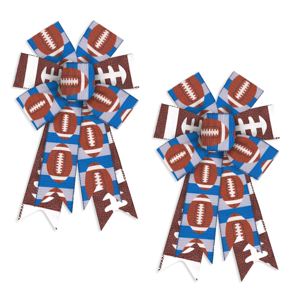 Amazon.com: 2PCS American Football Wreath Bows Football Bows for Wreath ...