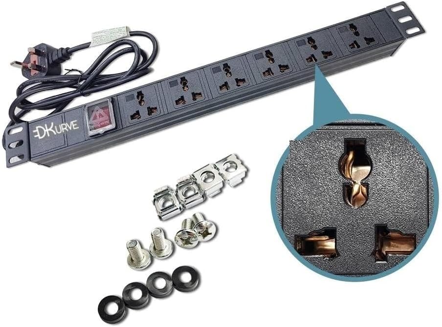 6 WAY POWER DISTRIBUTION UNIT - PDU UK TYPE : Amazon.ae: Tools & Home ...