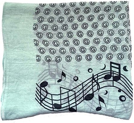 Music Note Scarf for Musicians - Musical Print, Green at Amazon Women’s ...