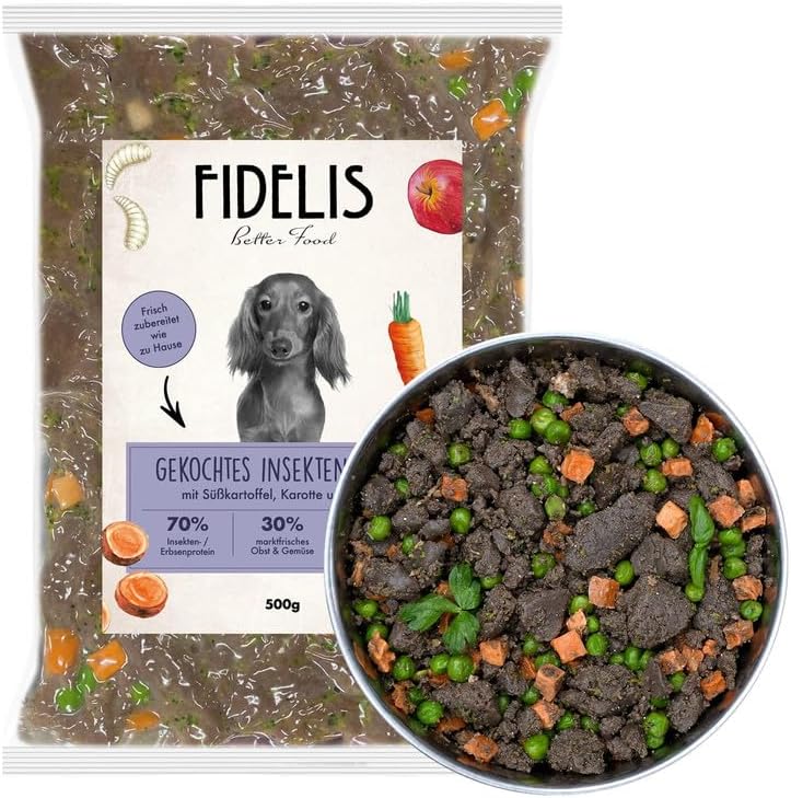 Fidelis - Gekochtes Frische-Menü Insekten für Hunde 10 x 500gr ...