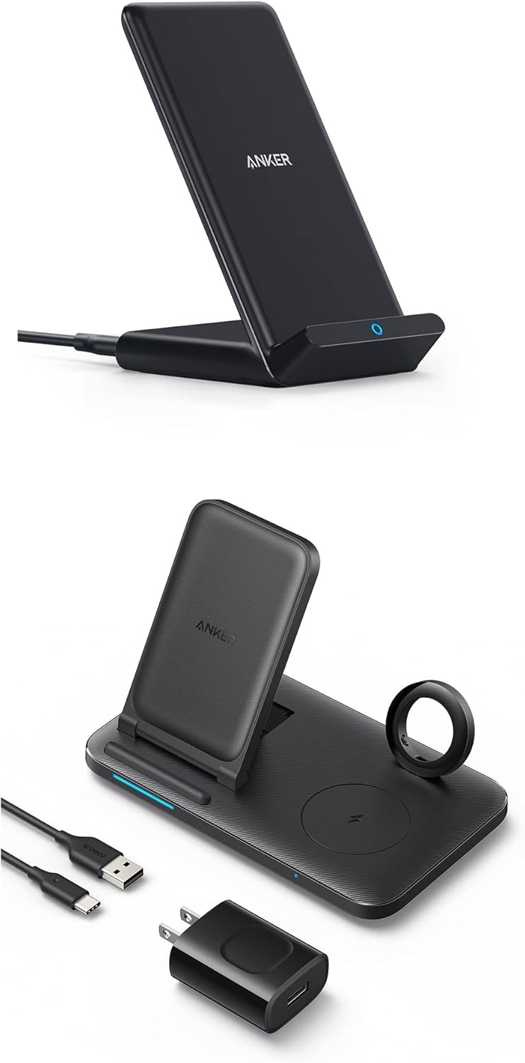 Amazon.com: Anker PowerWave Stand with Anker Foldable 3-in-1 Station ...