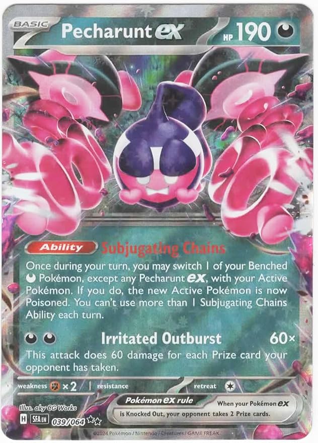 Amazon.com: Pokemon – Pecharunt ex 039/064- Shrouded Fable – Double ...