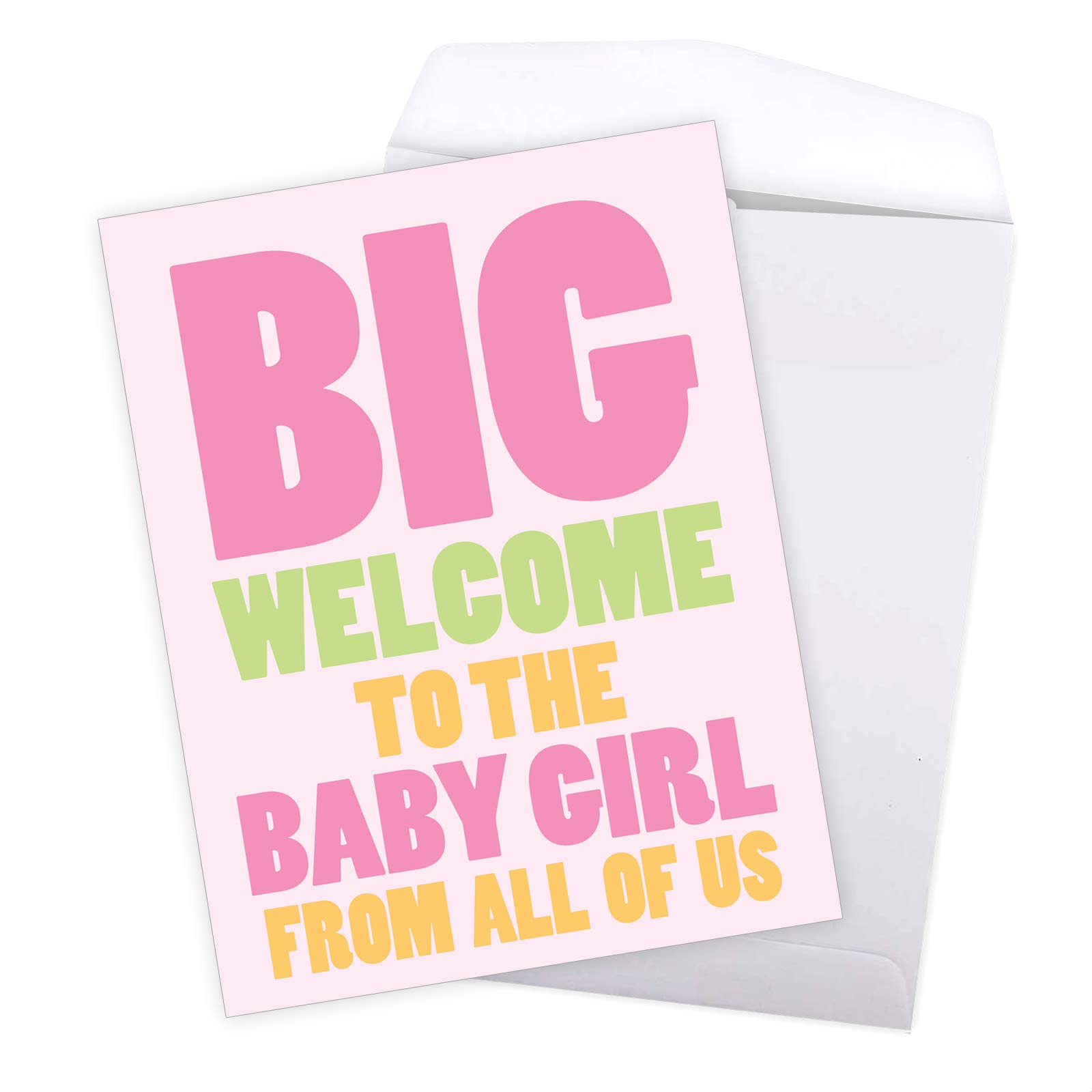 Newborn Baby Girl Wishes Card Personalised Baby Girl Card | Newborn