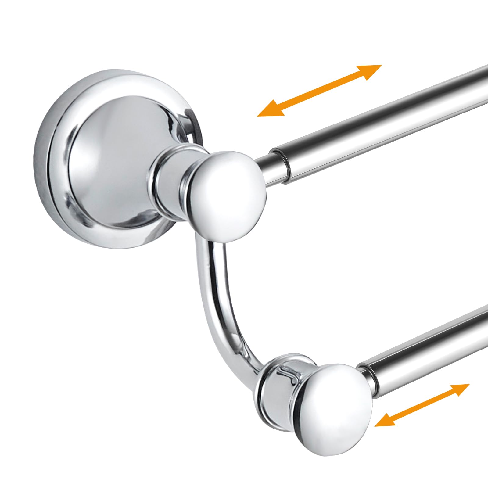 Hoimpro Adjustable Retractable 15-27 Inches Stainless Steel Bathroom ...