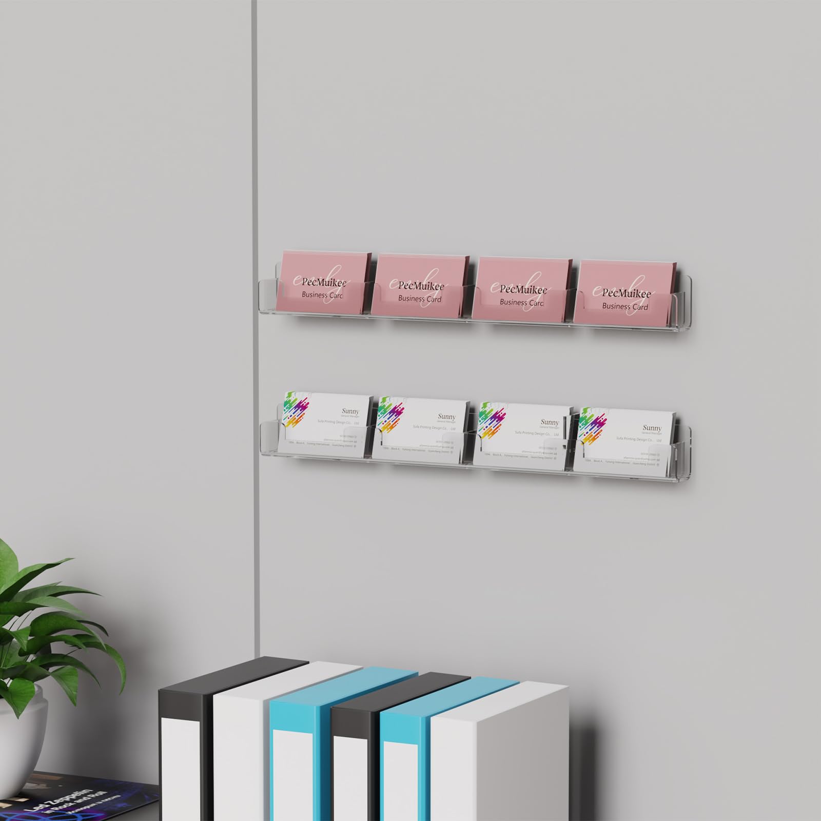 Snapklik.com : PecMuikee Business Card Holder Wall Mount2 Pack Gift ...