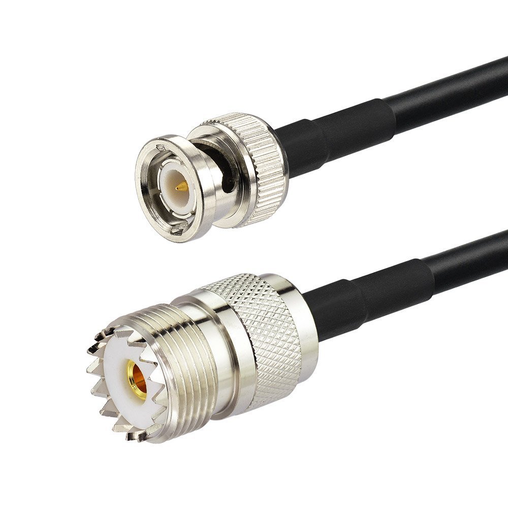 Eightwood UHF Female SO239 to BNC Male Adapter Antenna Extension Cable ...
