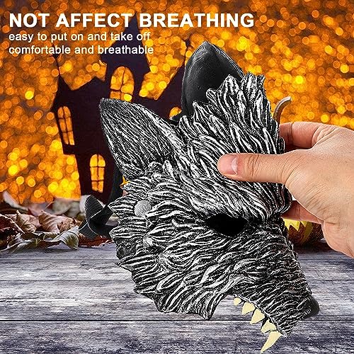 Snapklik.com : Wolf Mask Halloween Werewolf Mask 3D Scary Werewolf Mask ...