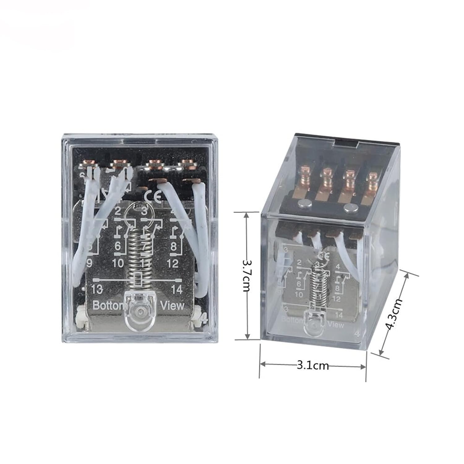 EKINS 20PCS MY4NJ Relay Coil General DPDT Micro Mini Electromagnetic Relay Switch Without Socket ...