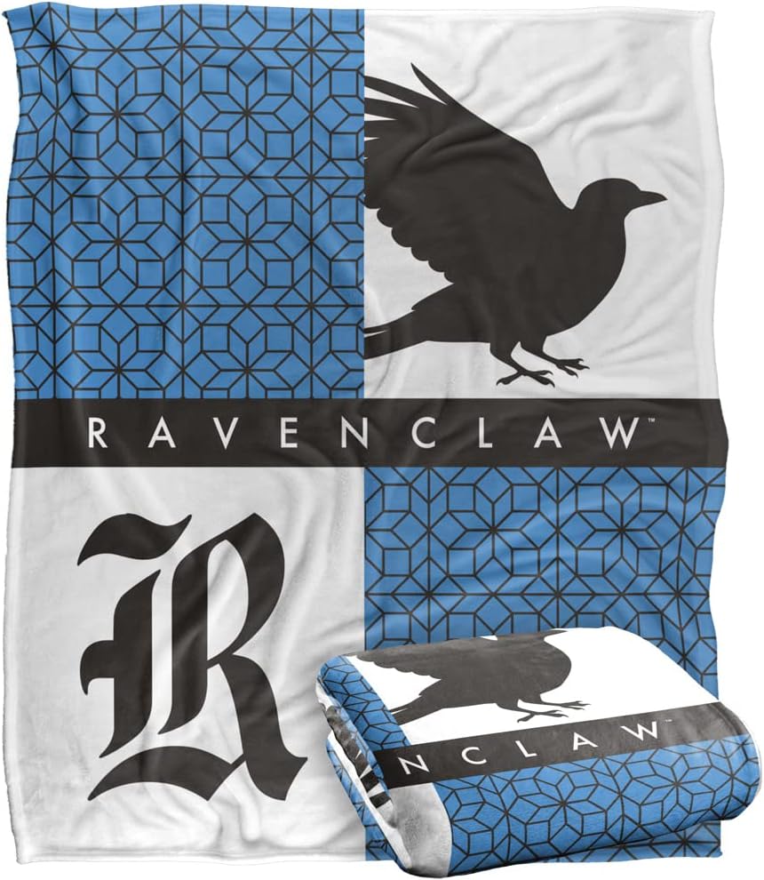 Amazon.com: Harry Potter Ravenclaw Crest Black Silky Touch Super Soft ...