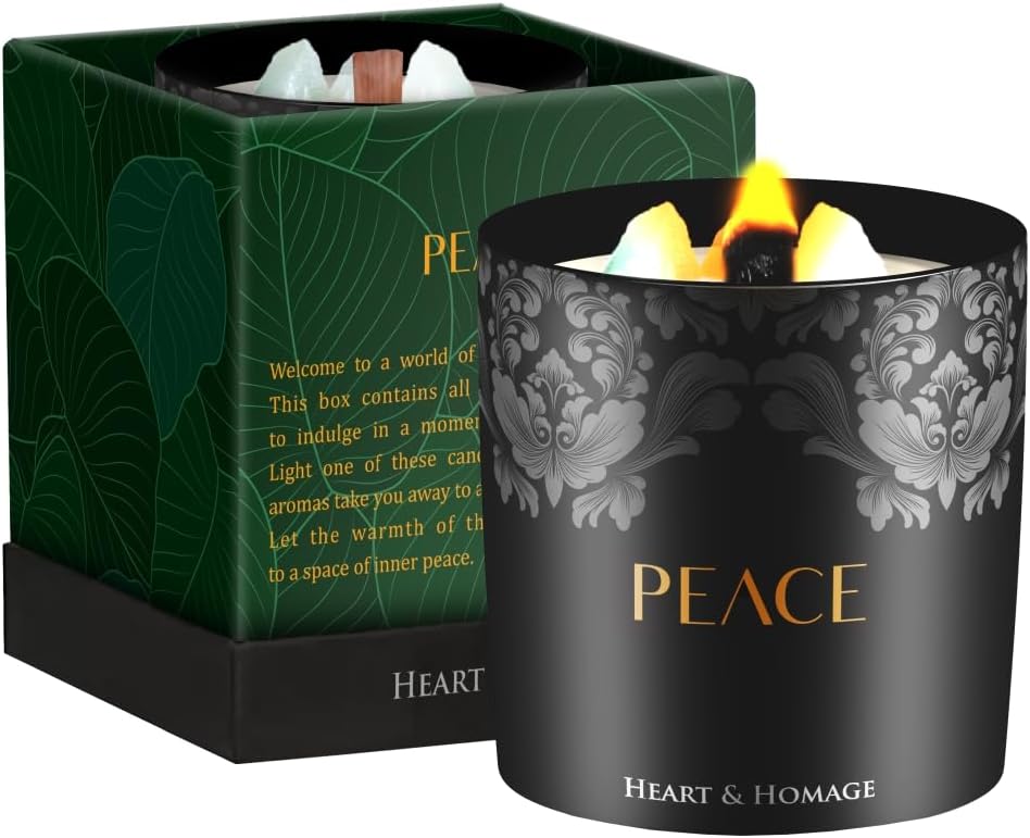 Amazon.com: Heart & Homage Natural Scented Meditation Candle with ...