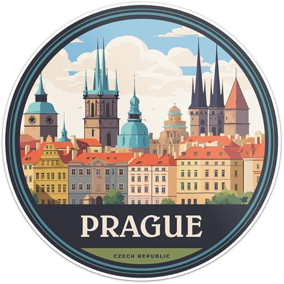 Amazon.com - Czech Republic Prague City Sticker - Waterproof Vinyl ...