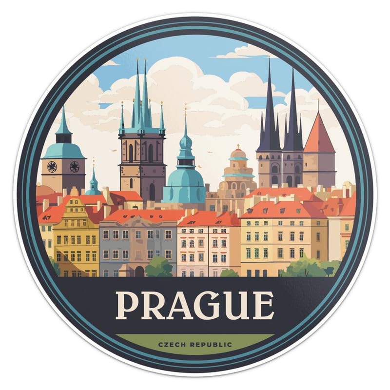 Amazon.com - Czech Republic Prague City Sticker - Waterproof Vinyl ...