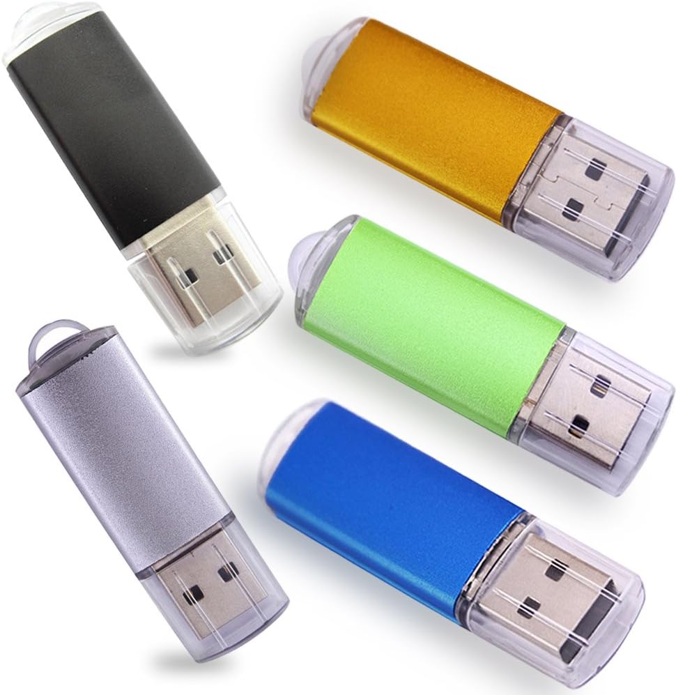 Amazon.com: Ebamaz USB Flash Drives 2.0 Metal Key Pack of 5 Colors ...