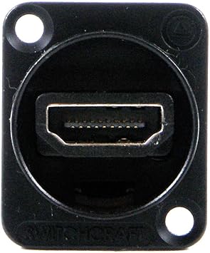 Amazon.com: Switchcraft EHHDM12 HDMI Feedthru Panel Jack, Black Finish : Electronics