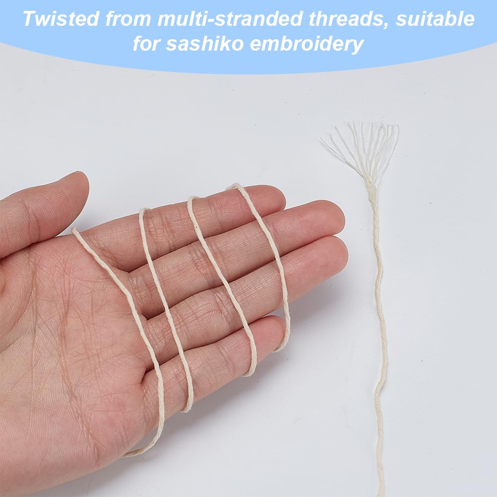 FREEBLOSS 100M Sashiko Thread 100% Cotton Cord Quilting & Embroidery ...