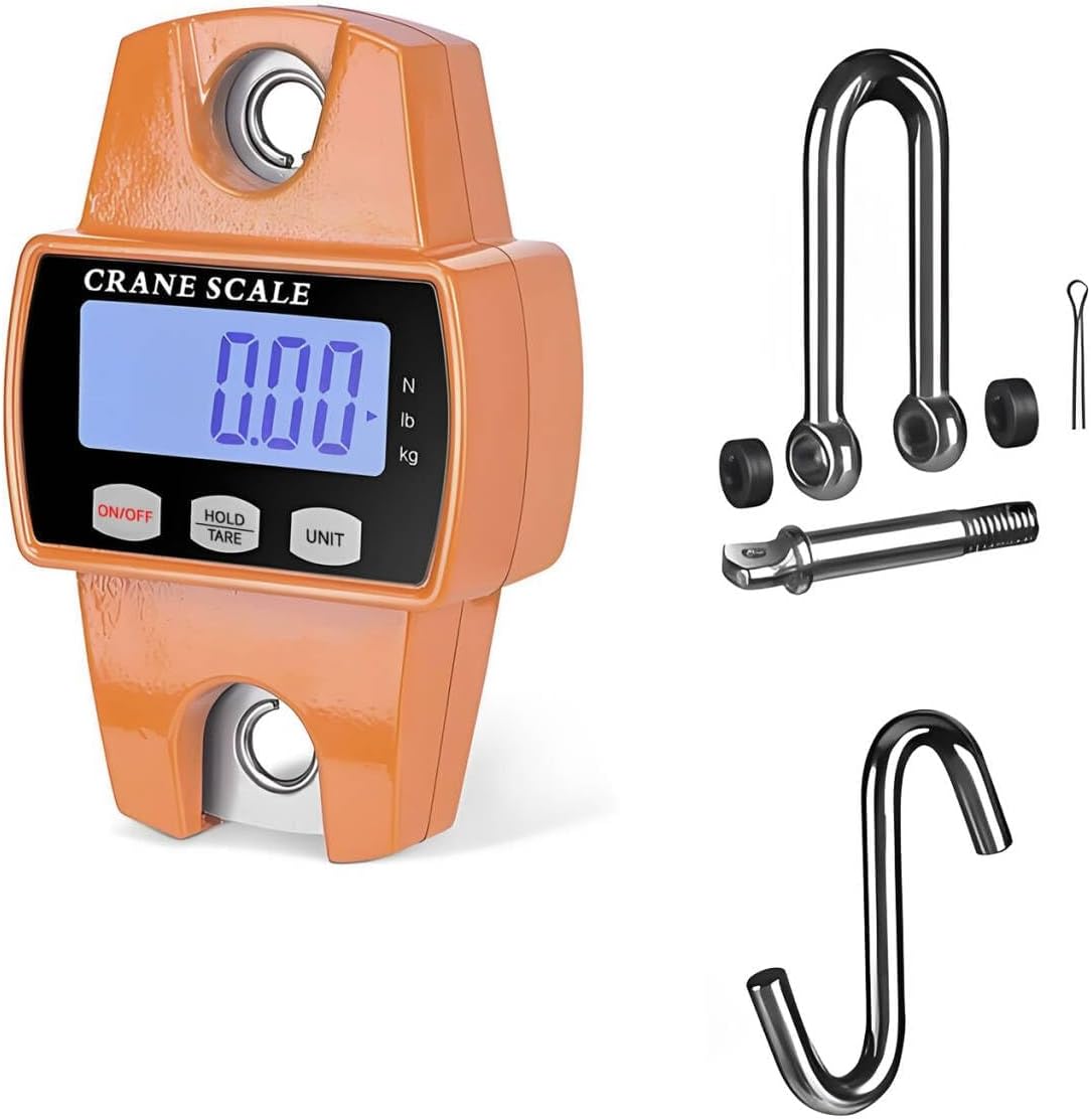 QUMOX 300kg/660lb Digital Hanging Scale with Cast Aluminum Case ...