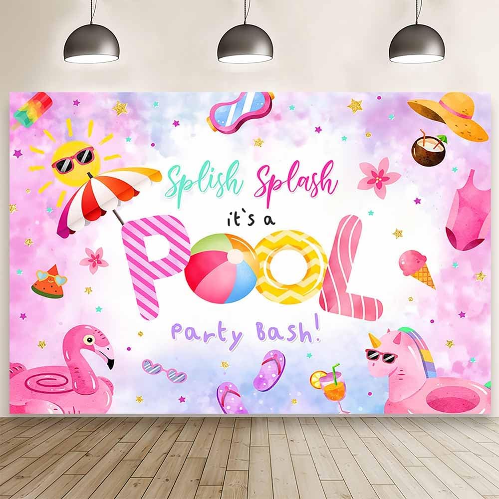 Amazon.com : Sensfun Summer Pool Party Backdrop Swimming Beach Ball ...