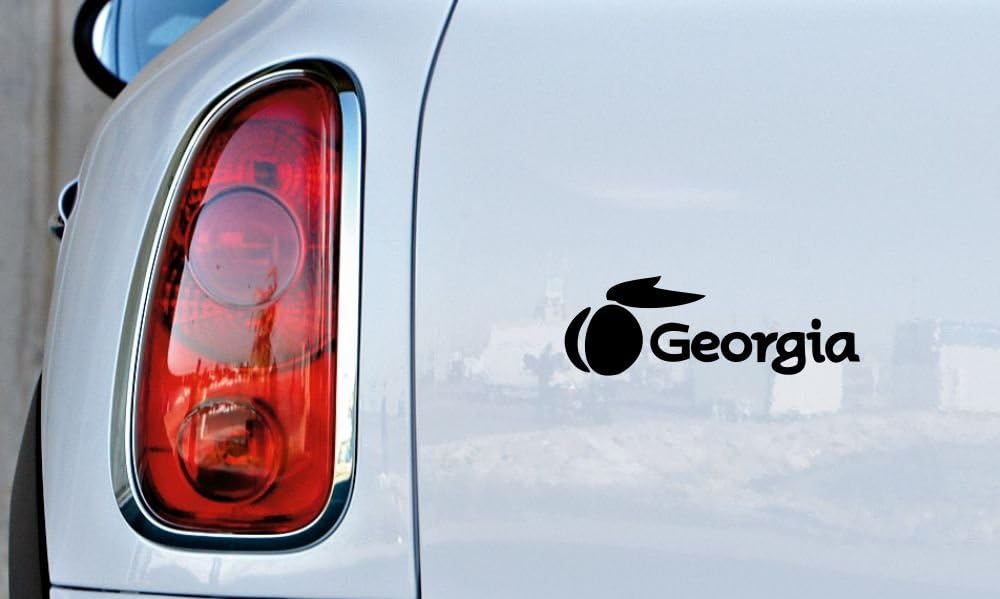 Amazon.com: Georgia Peach Version 1 Car Vinyl Sticker Decal Bumper ...