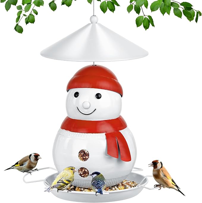 IWTTWY Bird Feeder for Outdoors, Cute Metal Bird Feeders, Wild Bird ...