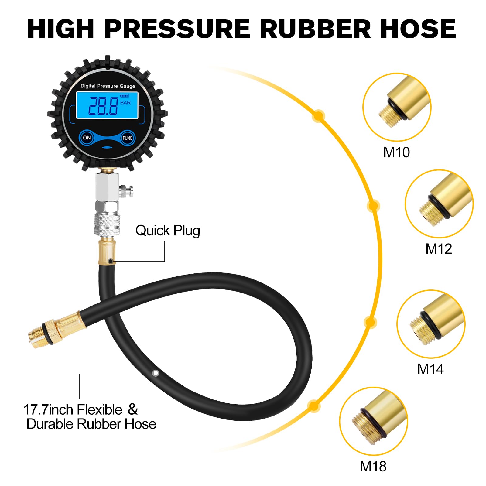 Snapklik.com : BETOOLL 8pcs Compression Tester Automotive - Digital ...