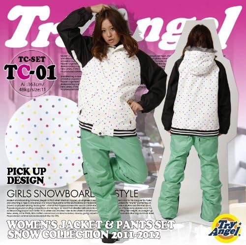 Amazon | 【TRYANGEL/トライエンジェル】レディース スノーボードウェア上下セット（TC-SET）【[01]TC-01（L-06 ...