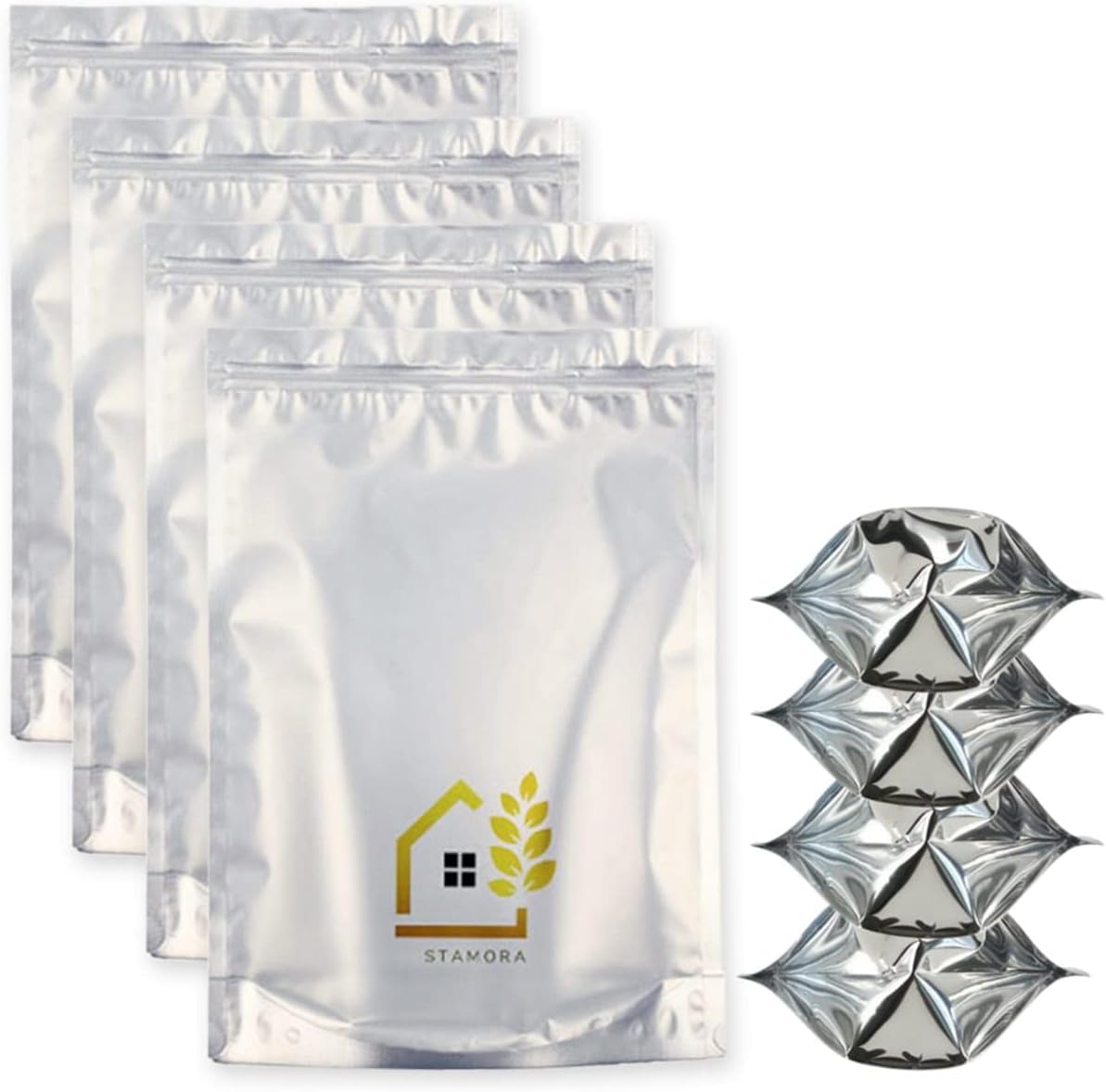 Amazon.com: Stamora 1 Gallon Mylar Bags - 25 Pack Resealable Mylar Bags ...
