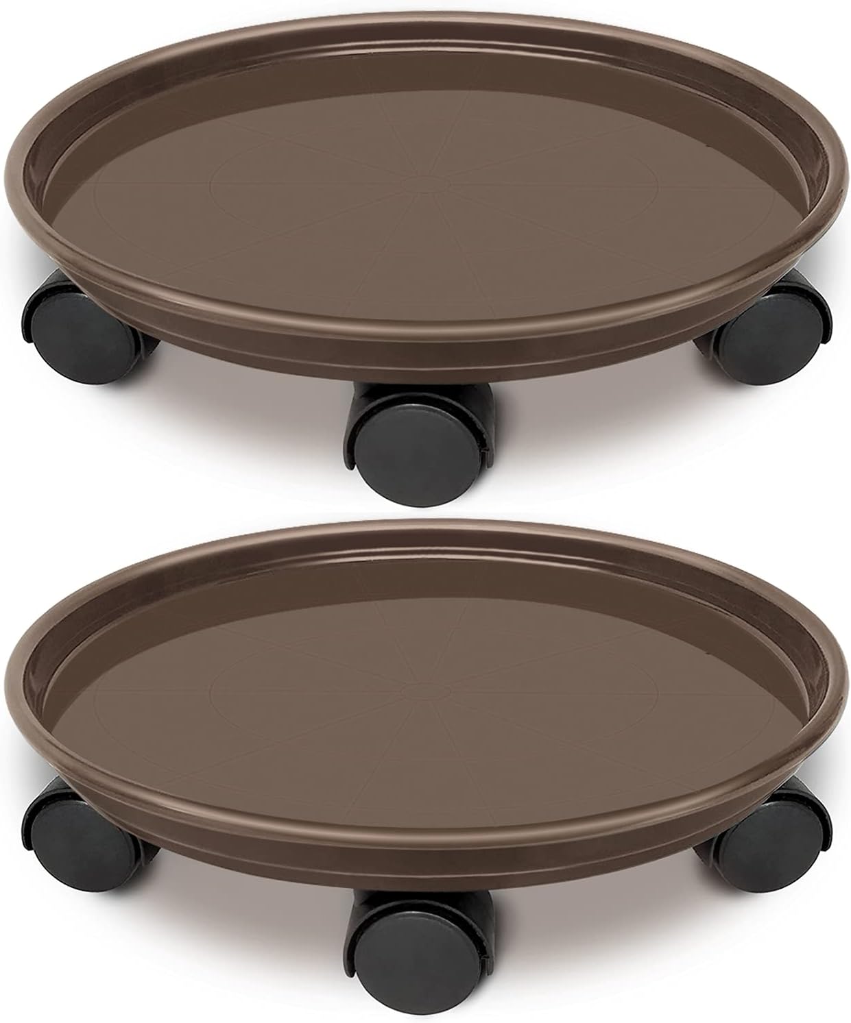 Amazon.com: JzNova Plant Pallet Caddy with Wheels, Round Flower Pot ...