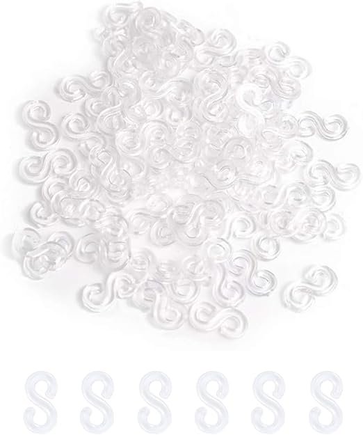 400pcs S Clips Loom Bands Clips Rubber Band Kit Plastic Connectors ...
