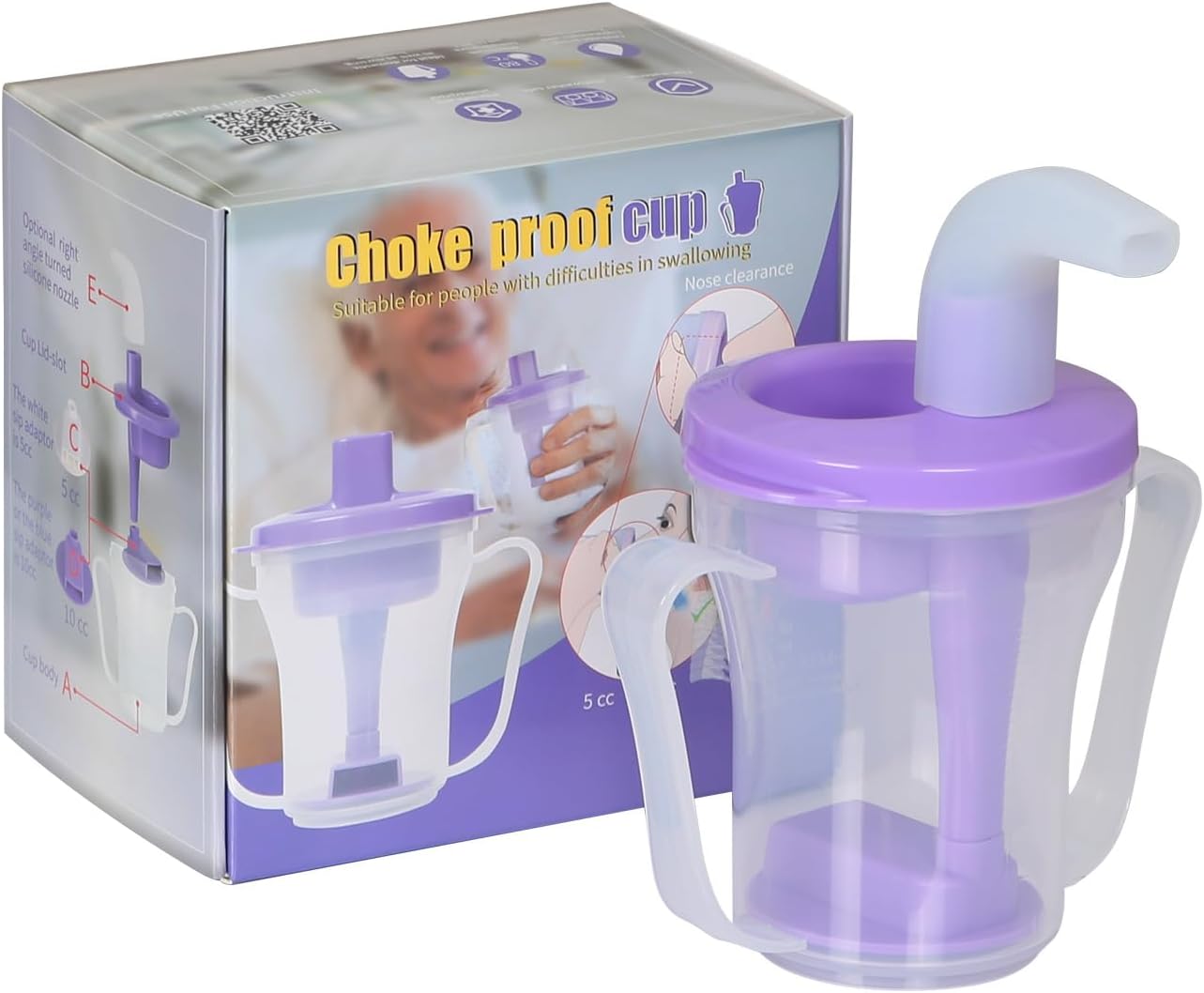 Amazon.com: pegirra Control Flow Cup With Two Style Lids,Lightweight ...