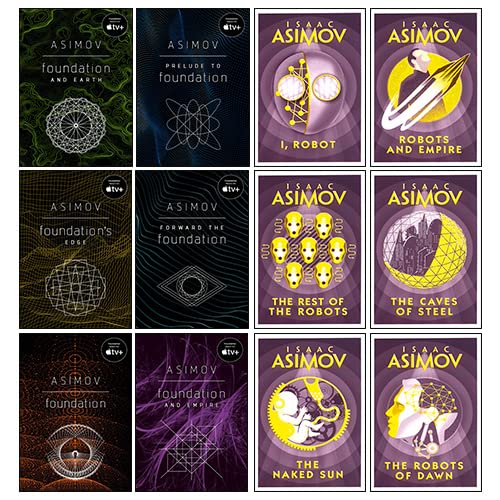 Foundation and Robot Series 12 Books Collection Set By Isaac Asimov (Prelude To Foundation ...