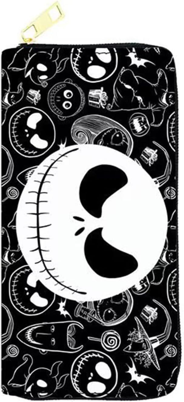 Amazon.com: ACUOTN Nightmare Wallet Horror Wallet Long Leather Wallet ...