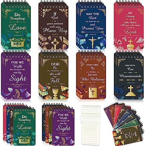 Amazon.com : Patelai 24 Pcs Inspirational Notepads Mini Top Spiral ...