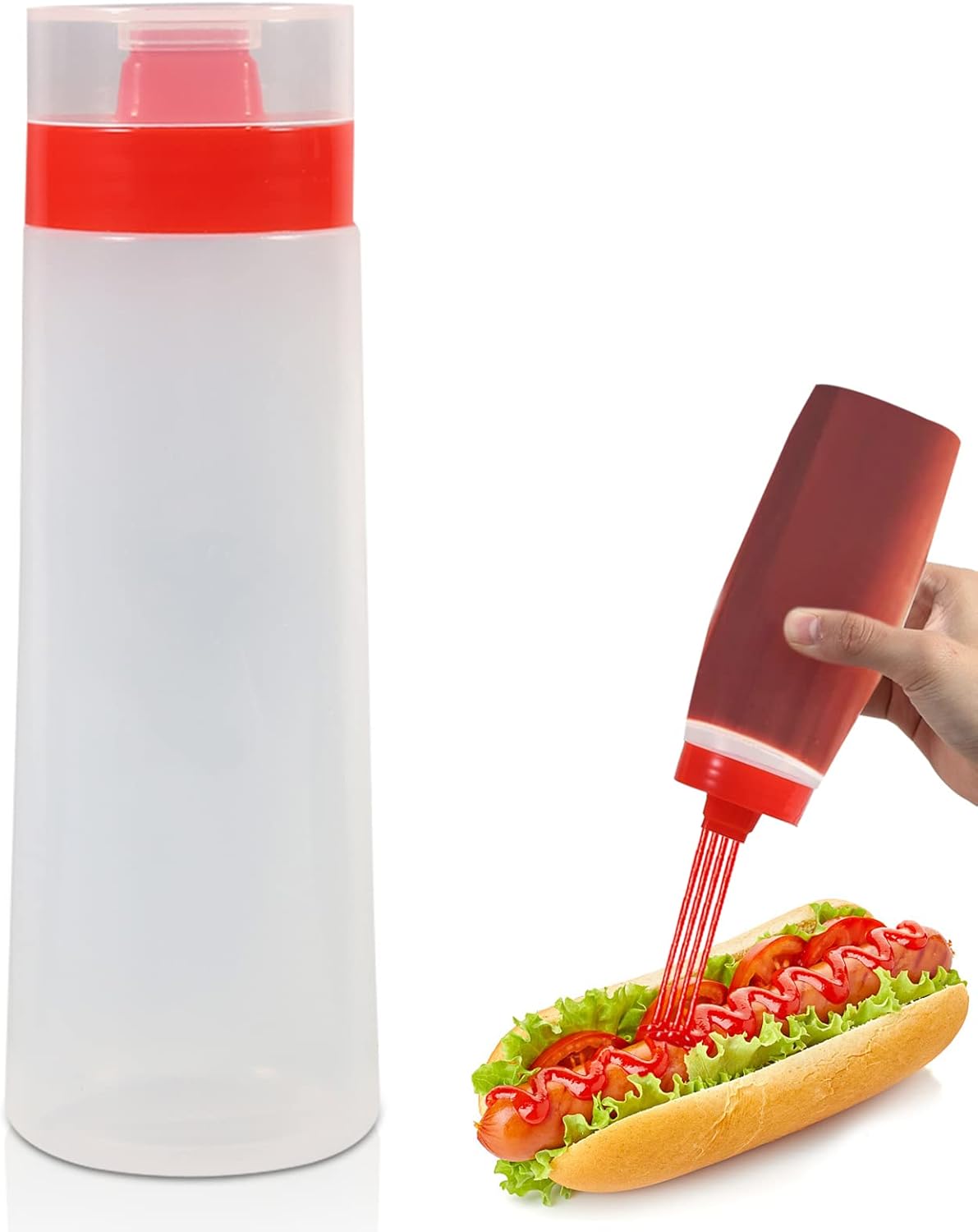 Condiment Squeeze Bottle,Squeezy Sauce Bottle Refillable Condiment 4 ...