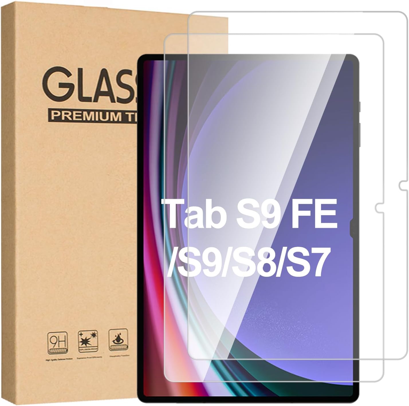 【2 pack】T Tersely Screen Protector Glass for Samsung Galaxy Tab S9 ...