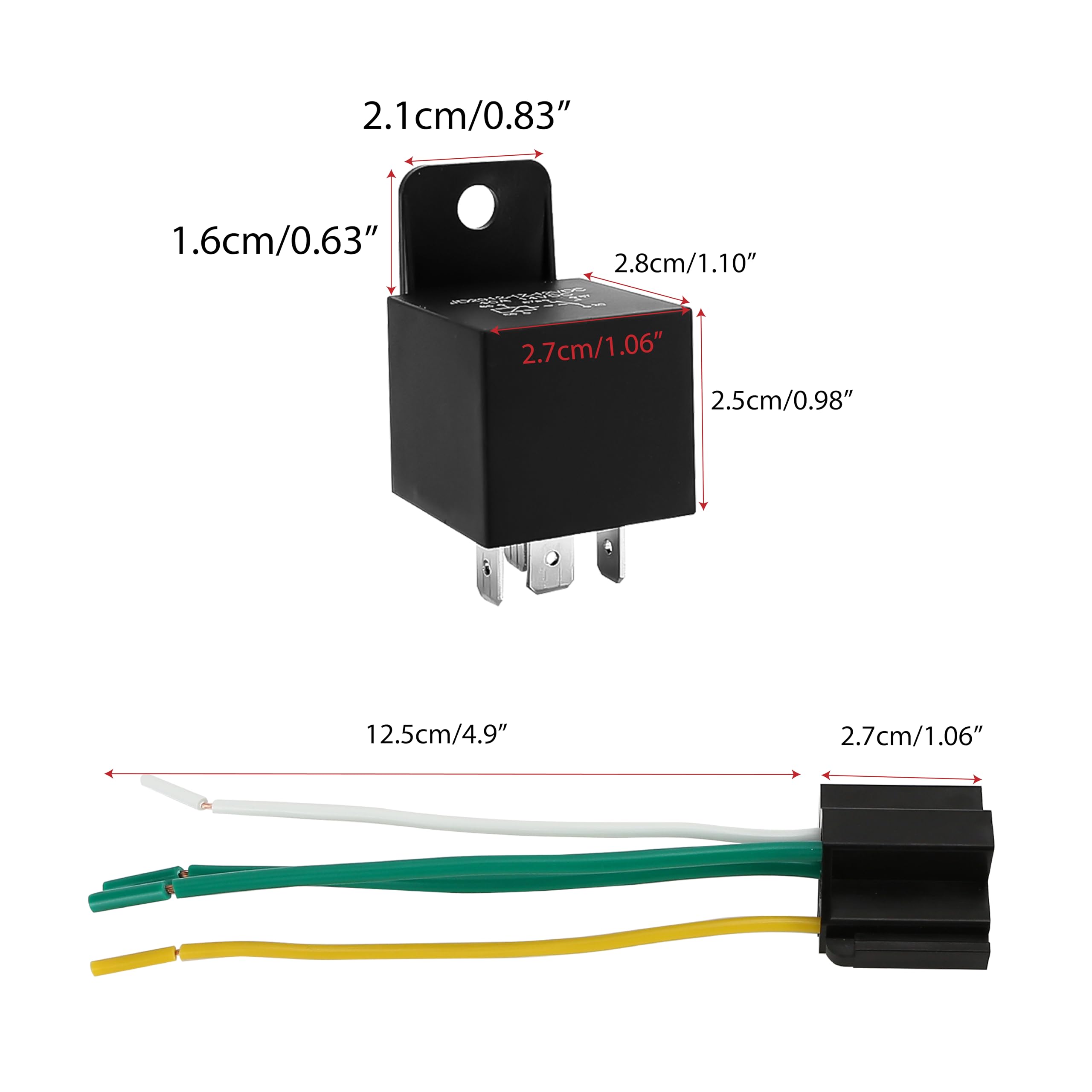 Snapklik.com : Normally Closed Car Relay DC 12V 40A 4 Pin
