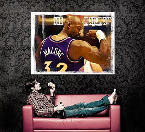 Amazon.com: The Mailman Karl Malone Painting Retro Vintage Art Muscles ...